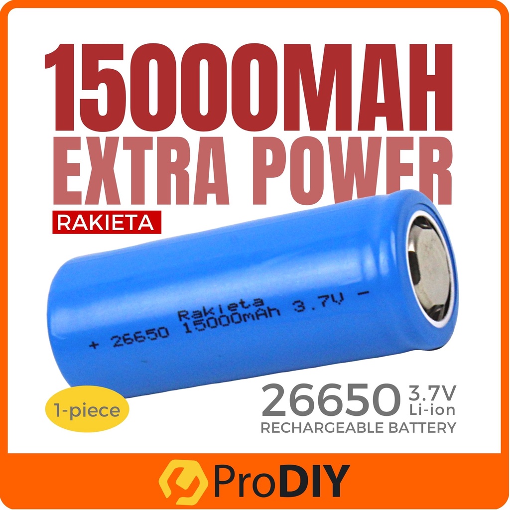 PRODIY RAKIETA 15000MAH 3.7v Battery 26650 Original 26650 Rechargeable ...