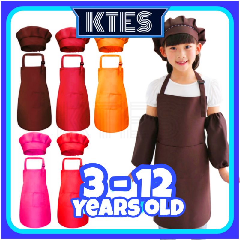 🌈NEW🇲🇾READY STOCK🇲🇾KIDS COSTUME PLAY DRAWING COOKING KITCHEN WATERPROOF ...