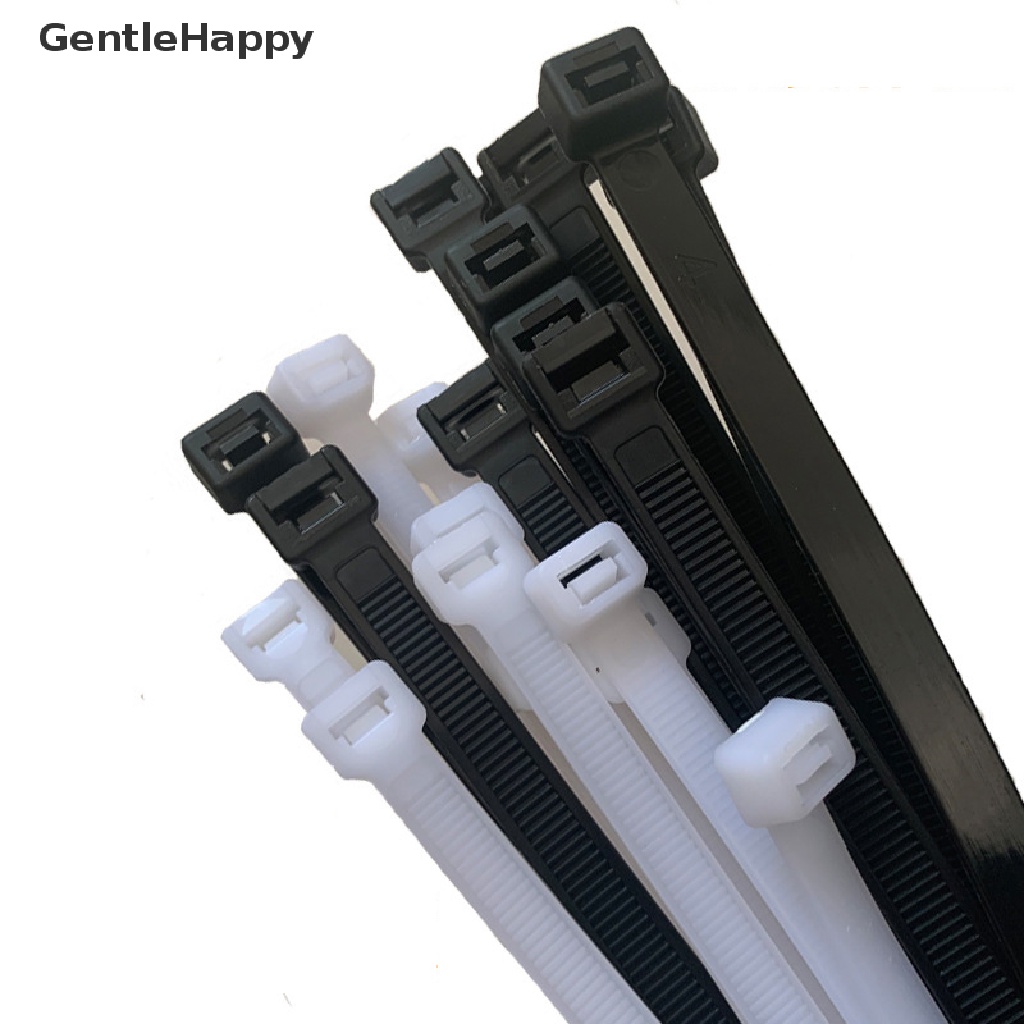 GentleHappy Self-locking plastic nylon tie 100PCS nylon cable tie set ...