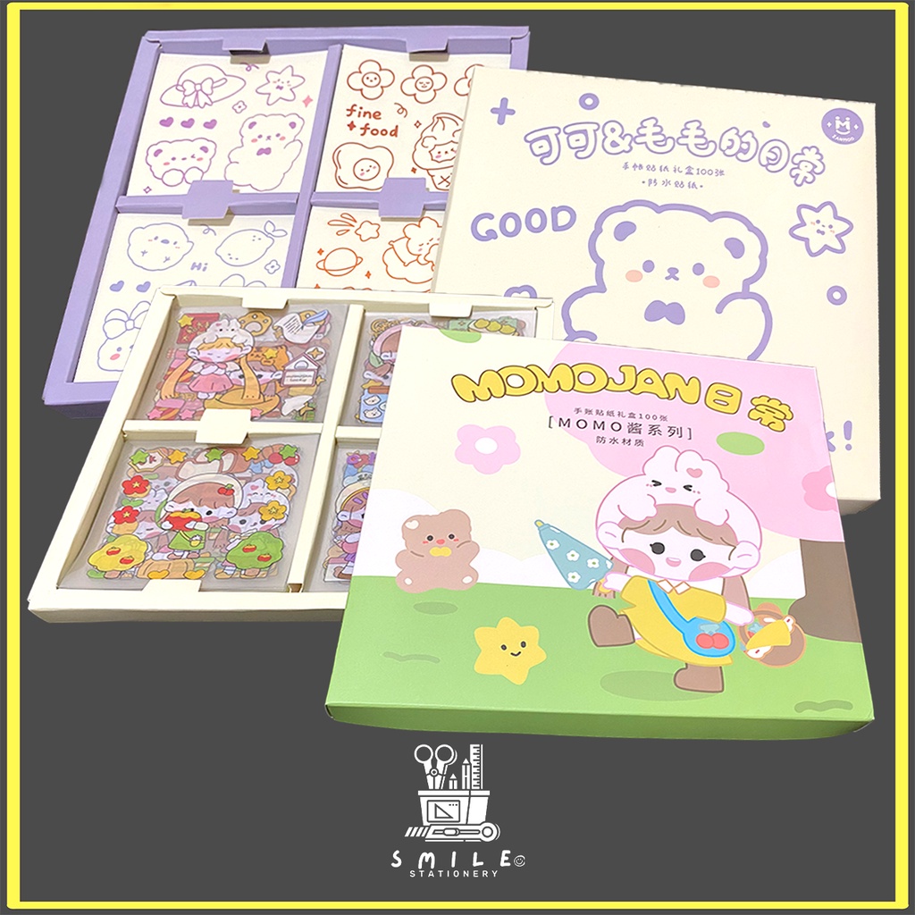 100pcs Cute Sticker Cute Waterproof Sticker Kawaii Gift | Shopee Malaysia