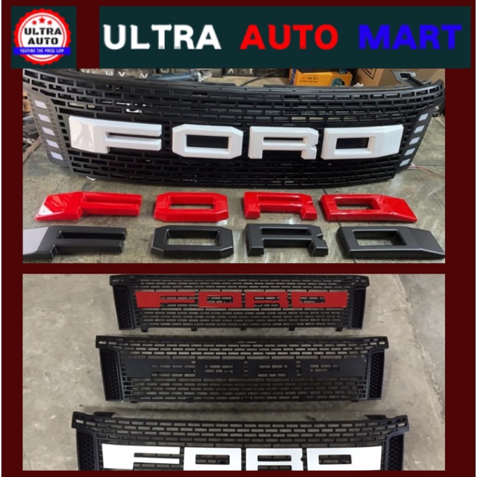 Ford Ranger T6 Front Grill (With LED) 2012 2013 2014 Matte Black with ...