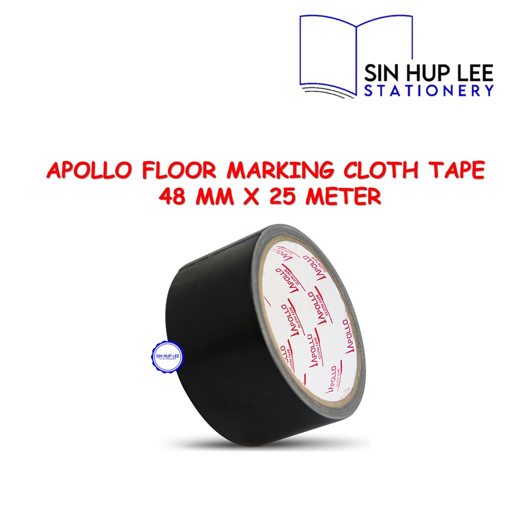 APOLLO FLOOR MARKING CLOTH TAPE 48 MM X 25 METER | Shopee Malaysia
