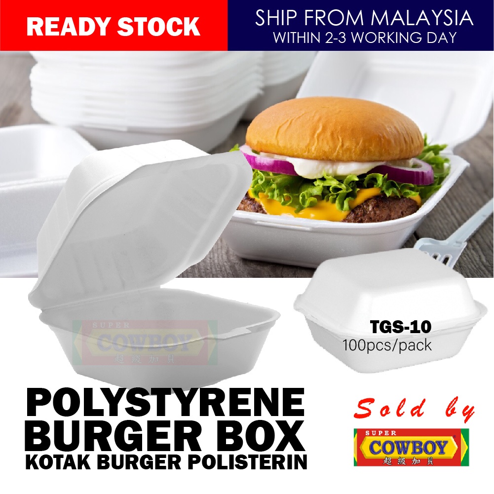Bekas Burger Polisterin Disposable Polystyrene Plate Bowl Lunch Box ...