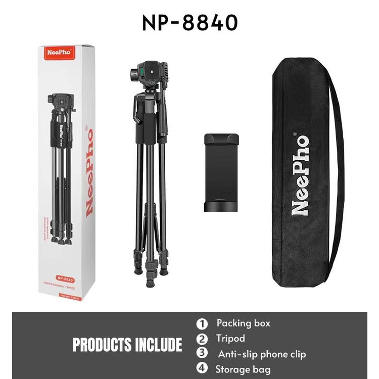 [ORIGINAL] Neepho NP-8840 Tripod/Camera Stand Premium Alloy Quality ...