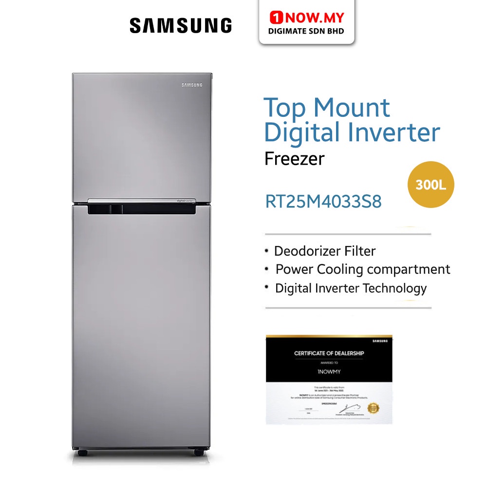 SAMSUNG 300L Top Mount Freezer Fridge RT25M4033S8 | Twin-Door, Inverter ...