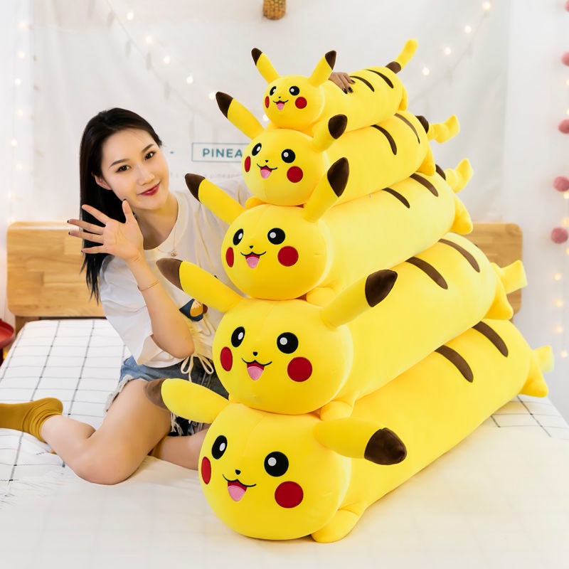 60CM Pikachu doll plush toy pillow girl sleeping bed doll long strip ...