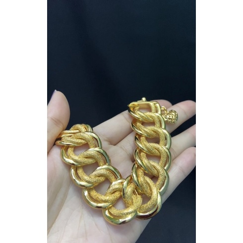 🔥GELANG TANGAN EMAS COCO BESAR LEBAR 2.4CM PADU VIRAL EMAS SADIR TAHAN ...