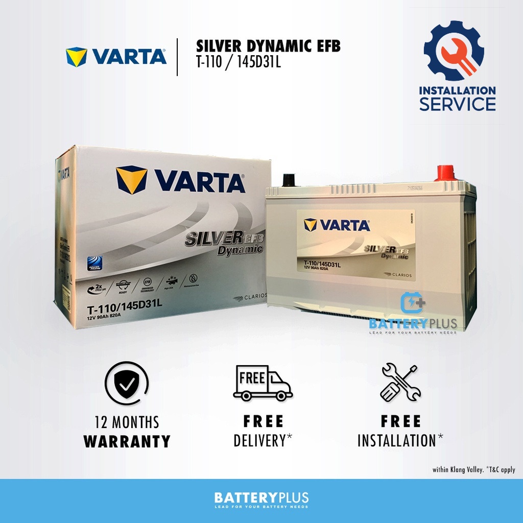 [ Installation Provided ] T110 | T-110 EFB | 145D31L Varta Silver EFB Dynamic Car Battery For ...