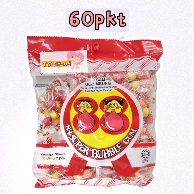 88 Super Bubble Gum chewing gum 60pkt x 3biji | Shopee Malaysia