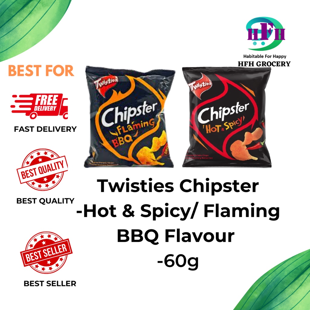 🔥Twisties Chipster Hot & Spicy Flavour/Flaming BBQ (60g) | Shopee Malaysia