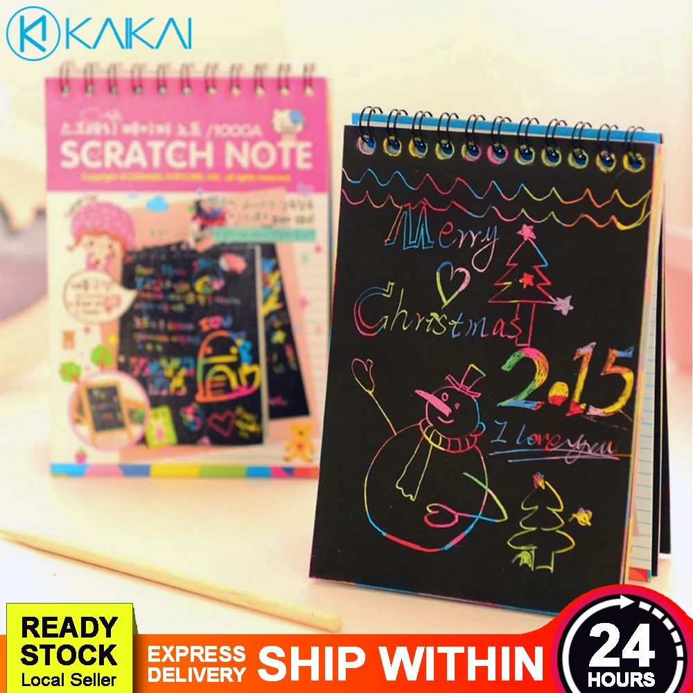 🔥 CULTIVATE IMAGINATION 🔥 Rainbow Scratch Notebook Magic Colorful Kids ...