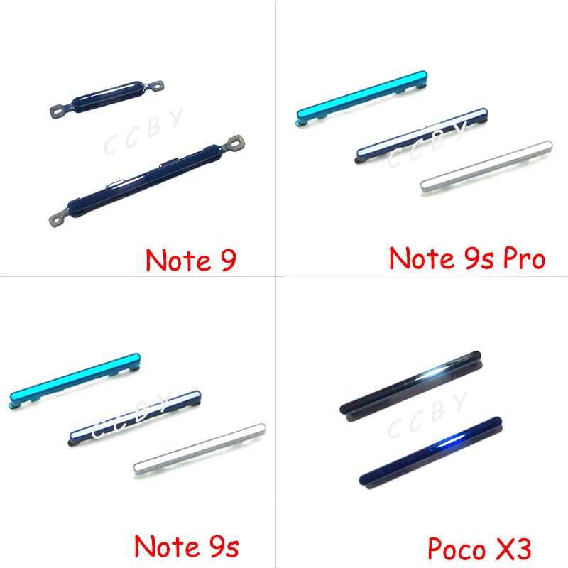 For Xiaomi Redmi Note 9 9S Pro 9T 5G Pocophone X3 Power Button ON OFF ...