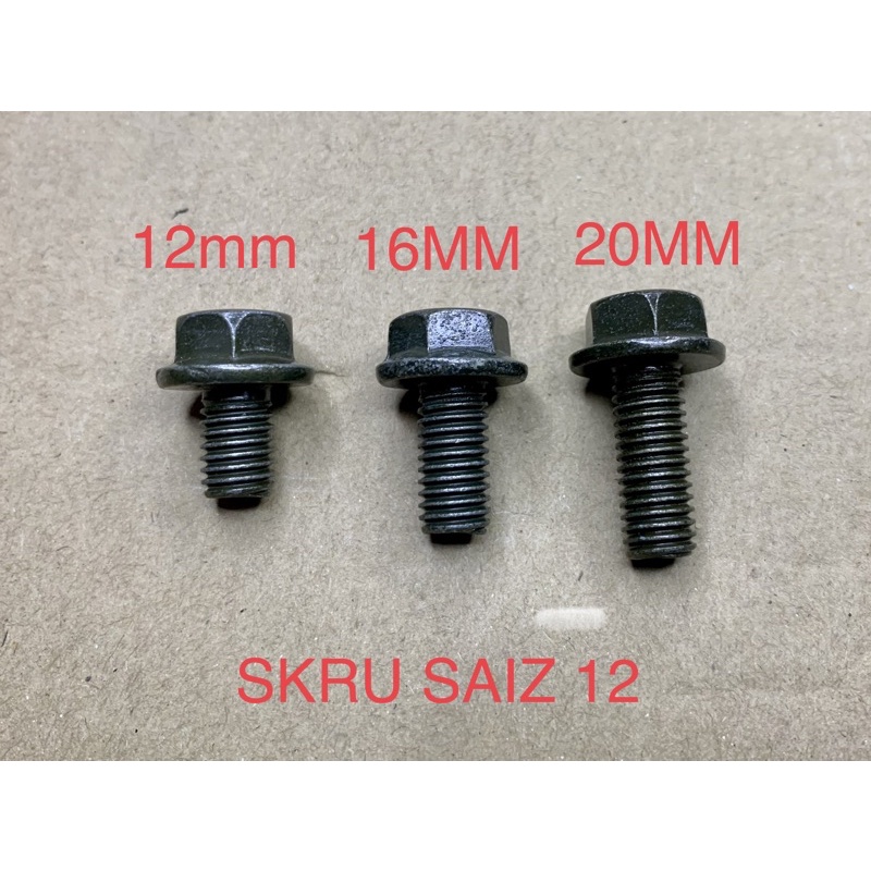 SKRU BOLT SCREW RXZ Saiz 12 Hijau UNTUK HANDLE STANDING HORN bracket ...