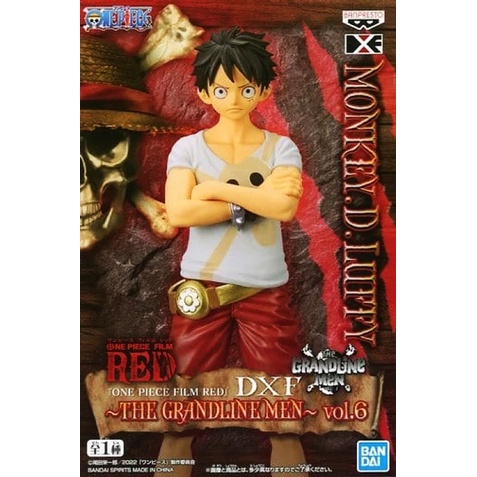 Original Banpresto Bandai One Piece Film Red DXF The Grandline Men Vol.6 Luffy Film Red DXF One ...