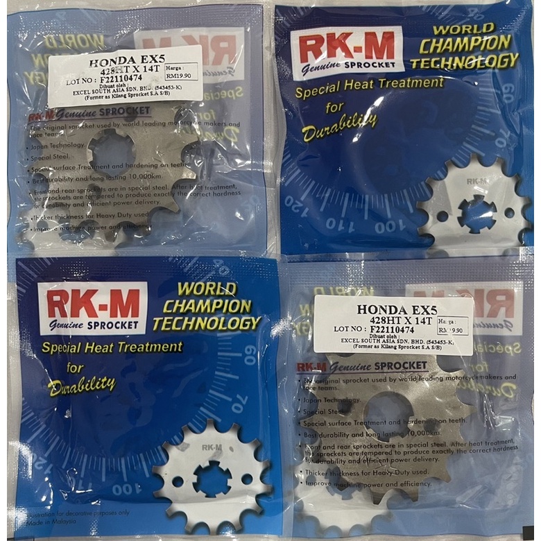 RKM RK-M EX5 EX5 DREAM WAVE 100 125 FRONT SPROCKET 428 X 14T 15T (100% ...