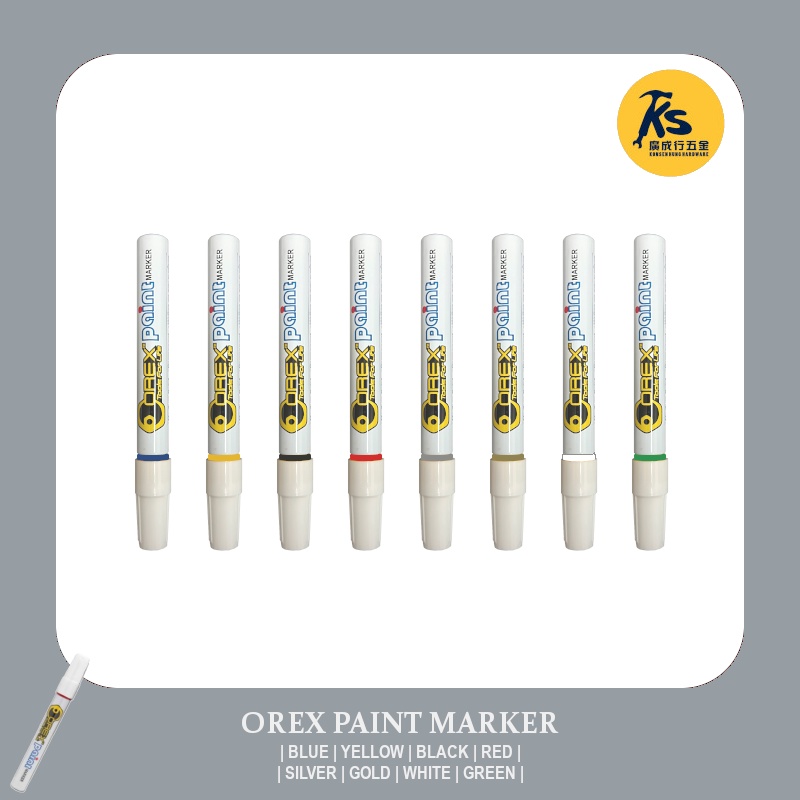 OREX Paint Marker ( BLUE | YELLOW | BLACK | RED | SILVER | GOLD | WHITE ...