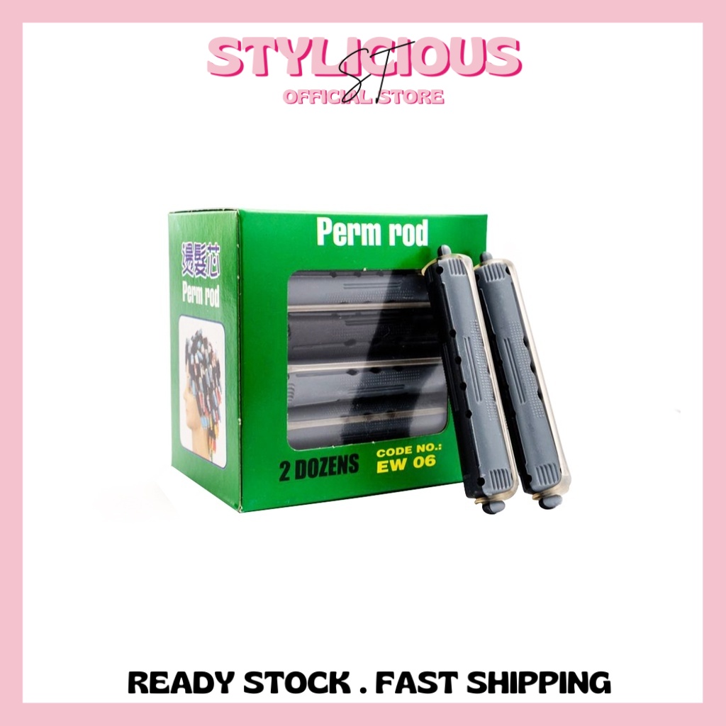 EW-06 Perm Rod (GREY/BLACK) - 24PCS (15mm x 93mm) (ST) | Shopee Malaysia