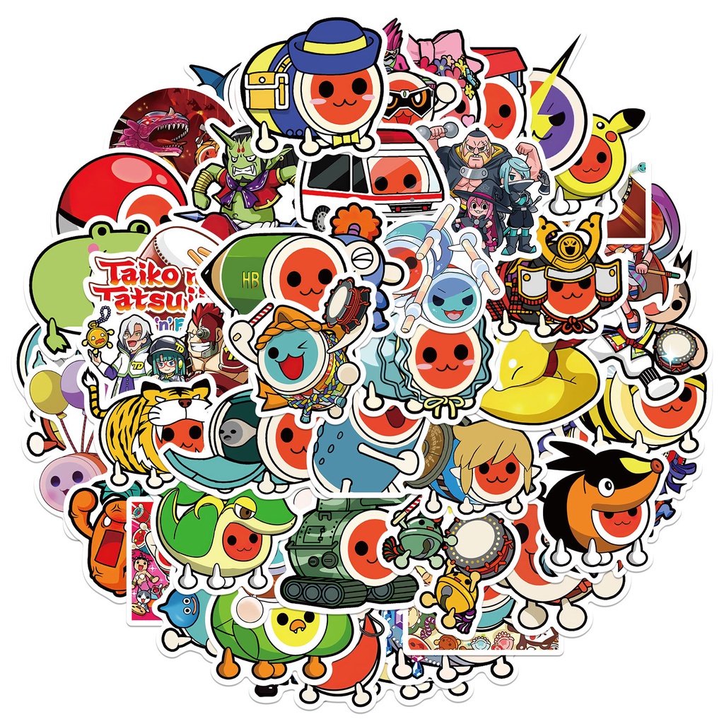 50pcs Nintendo Switch Taiko no Tatsujin Sticker Waterproof PVC Laser ...