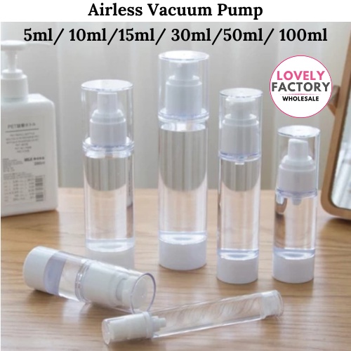 5ML / 10ML / 15ML Botol Spray / Pam Vakum Kosong – Airless Refillable ...