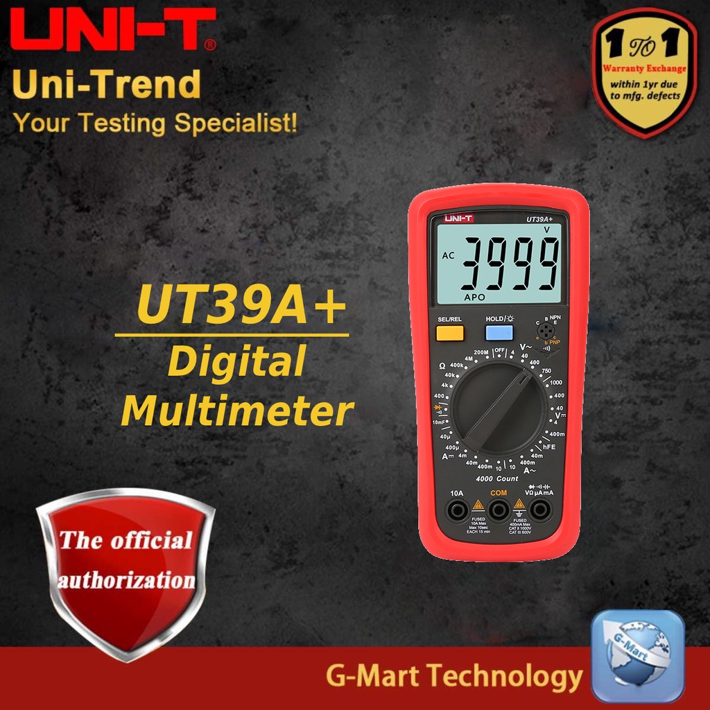 UNI-T UT39E+ UT39A+ UT39C+ Digital Multimeter | Shopee Malaysia
