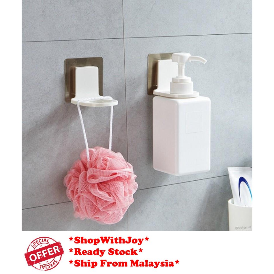 🔥Msia Stok🔥 Bathroom Wall Shampoo Holder Organizer Hook Shower Soap ...