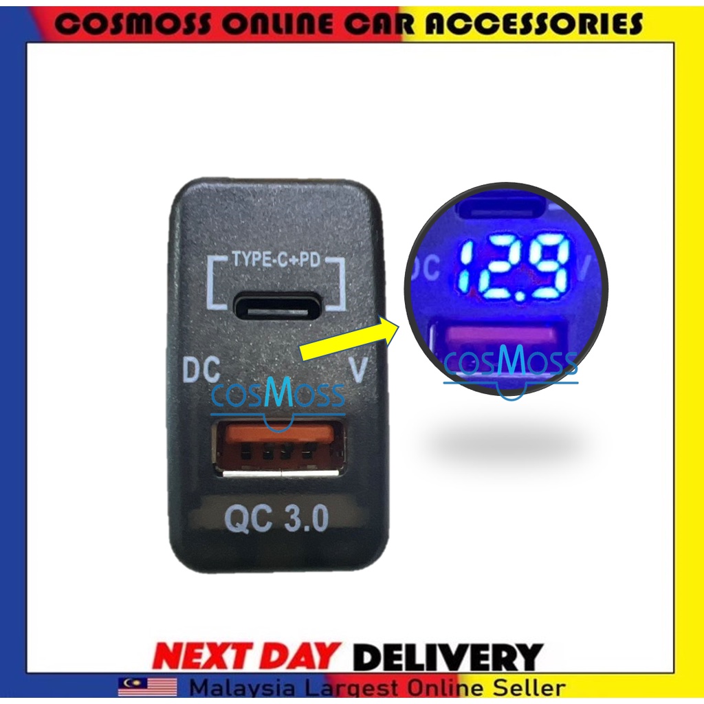 USB TYPE C 3.0 PORT FOR HONDA CITY CIVIC ACCORD HRV BRV CRV Dual Port ...