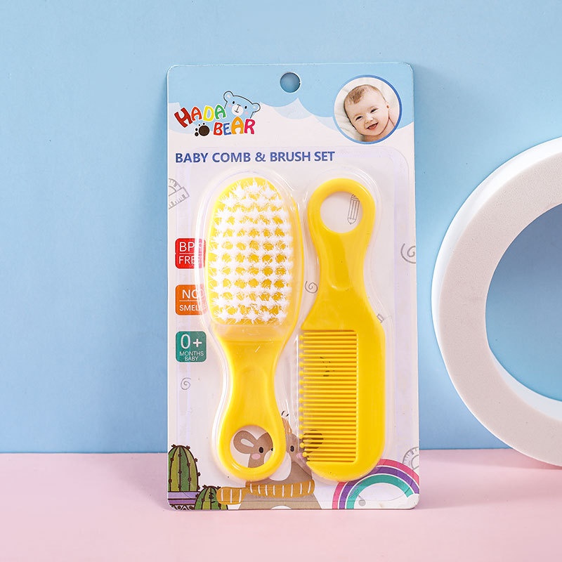 Cute Newborn Baby 2 in 1 Brush Comb and Comb Set | Set Sikat Baby Comel ...