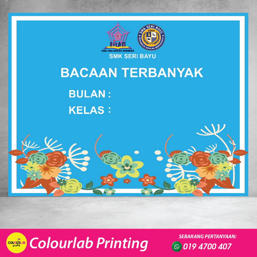 Banner pusat sumber sekolah (Bacaan) | Shopee Malaysia