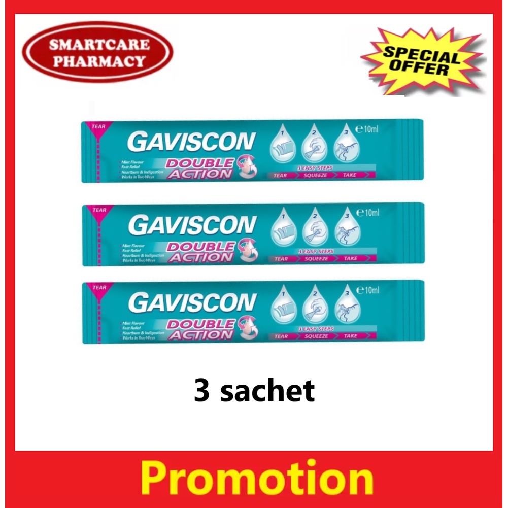 Gaviscon Double Action 10ml x 3 sachet | Shopee Malaysia