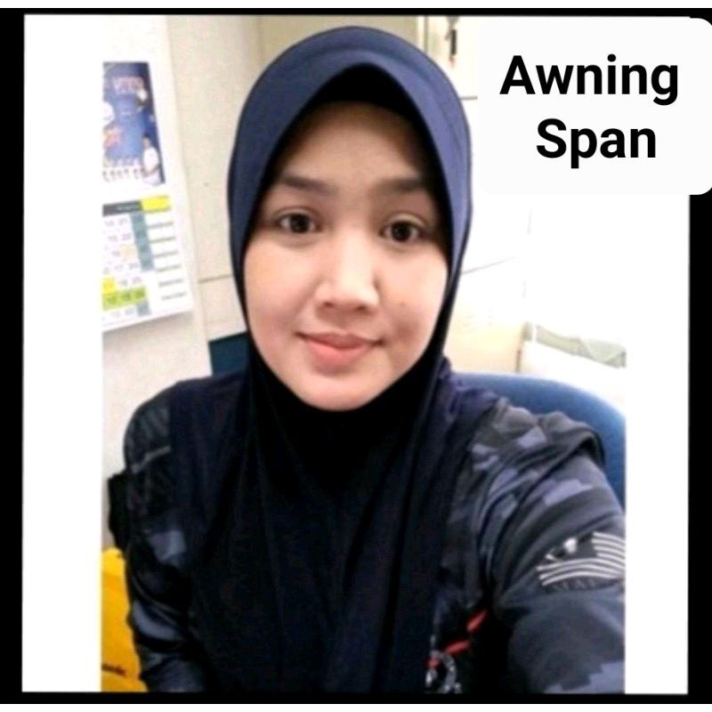 Tudung Awning Span Biru gelap/blue black span tudung polis uniform ...