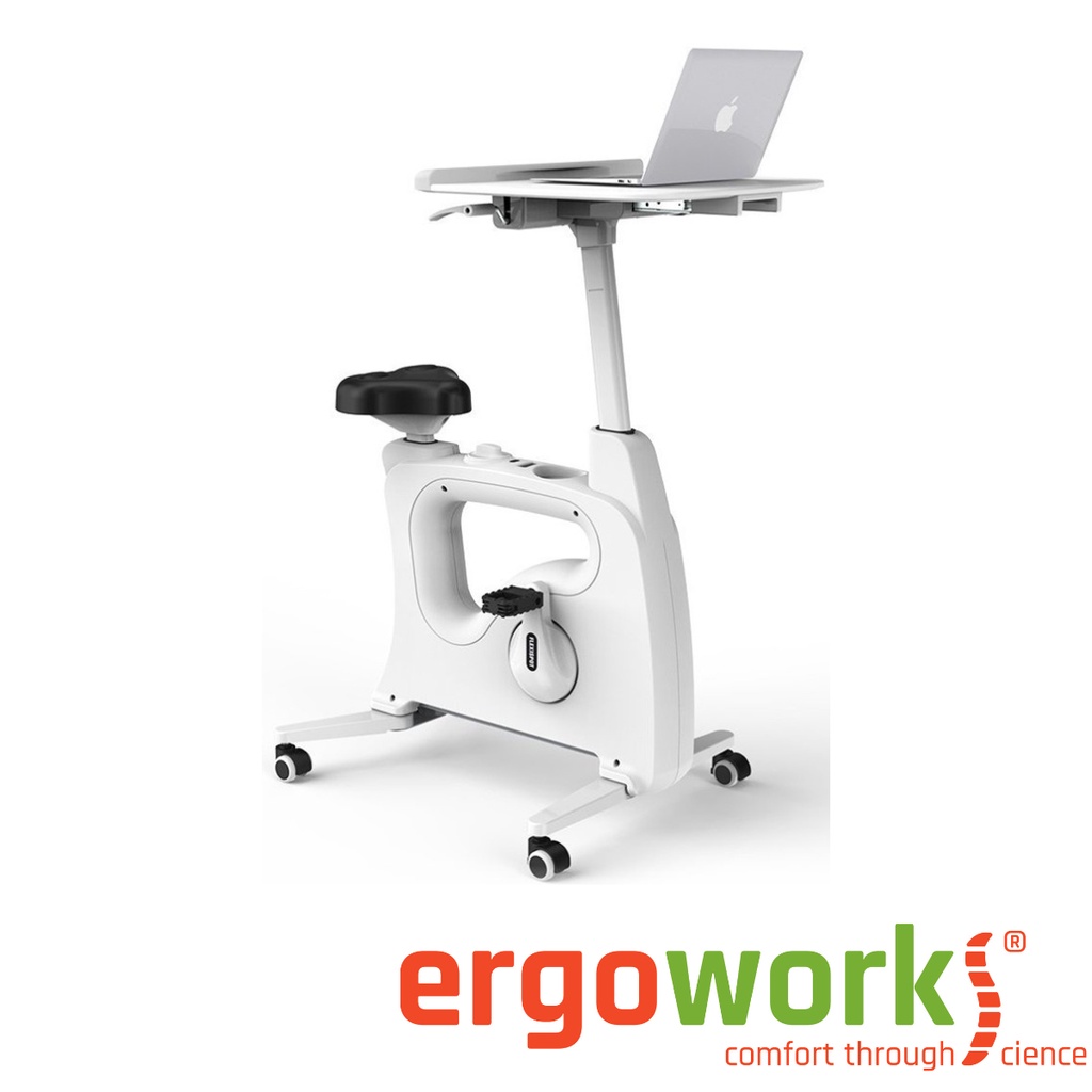 ERGOWORKS All In One Desk Bike - Pneumatic Height Adjustment, Desktop Size 49.7 x 57.9cm - EW ...