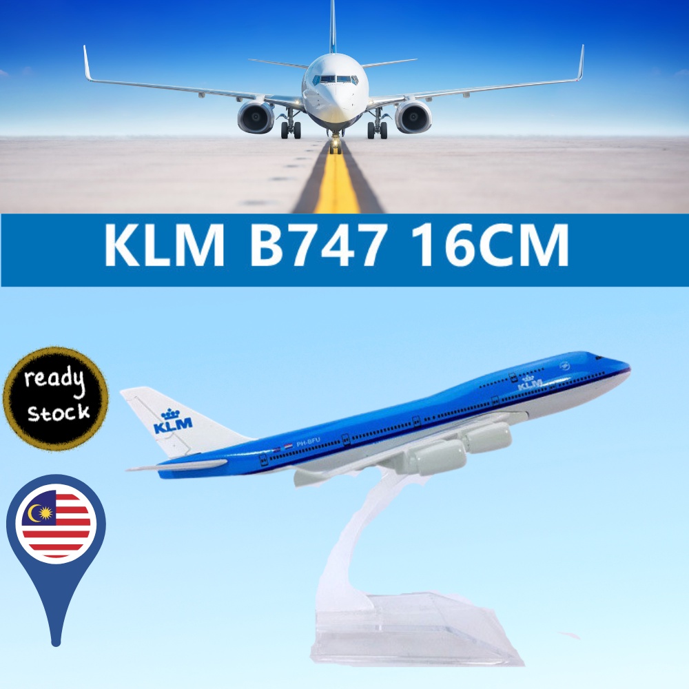 🍀🅔&🅔🍀 KLM 747 CARGO PASSENGER AEROPLANE DIECAST MODEL 16CM | Shopee Malaysia