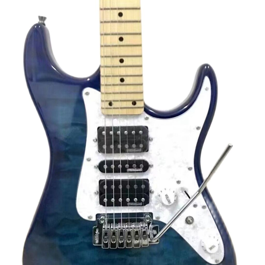 New Arrival Blue Fender Stratocaster Electric Guitar HSH Pickup Tremolo ...
