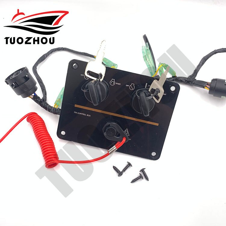 12V Dual Engine Key Switch Panel Twin kit for Yamaha Outboard Engine ...