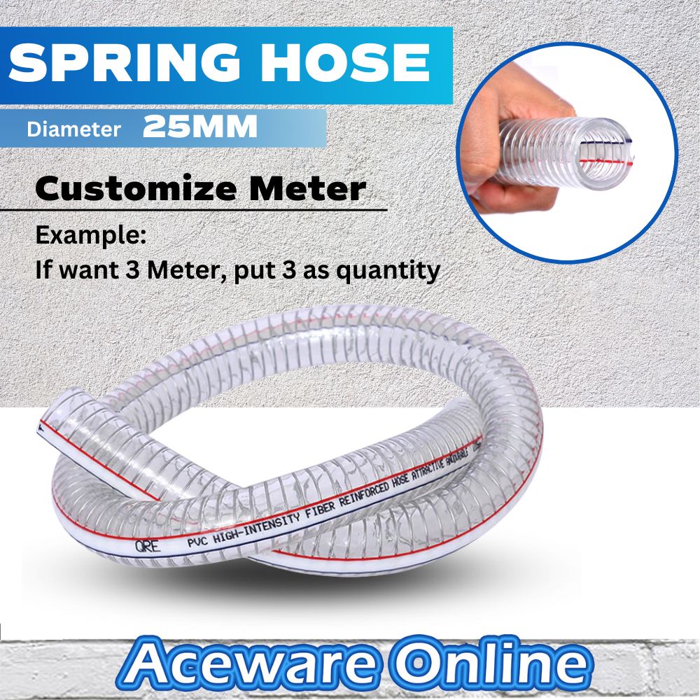 Spring Hose Transparent PVC Plumbing Hose Water Pump Plastic Pipe ...