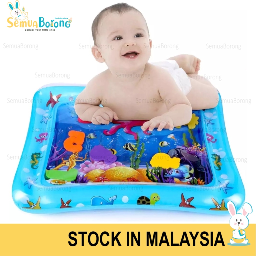 Baby Infant Inflatable Water Play Mat Tummy Time Cushion Patted Playmat ...