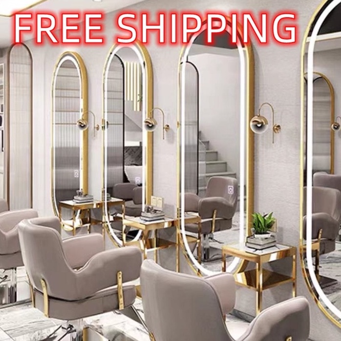 170*70挂墙剪发镜子带灯led智能Hair dressing mirror, hair salon, special wall hair ...