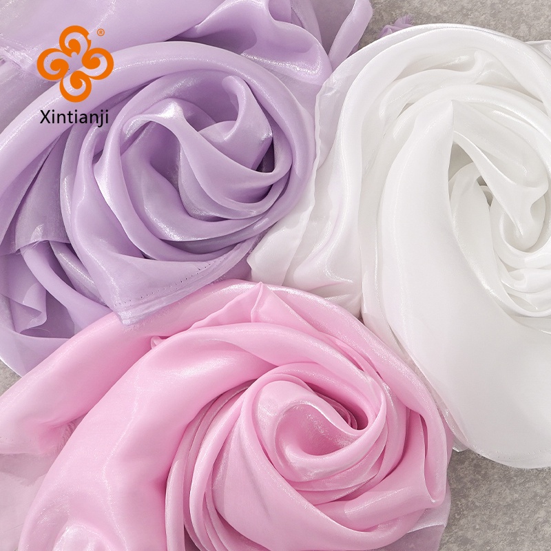 Pearlescent ice silk forged fabric glitter encryption yarn translucent ...