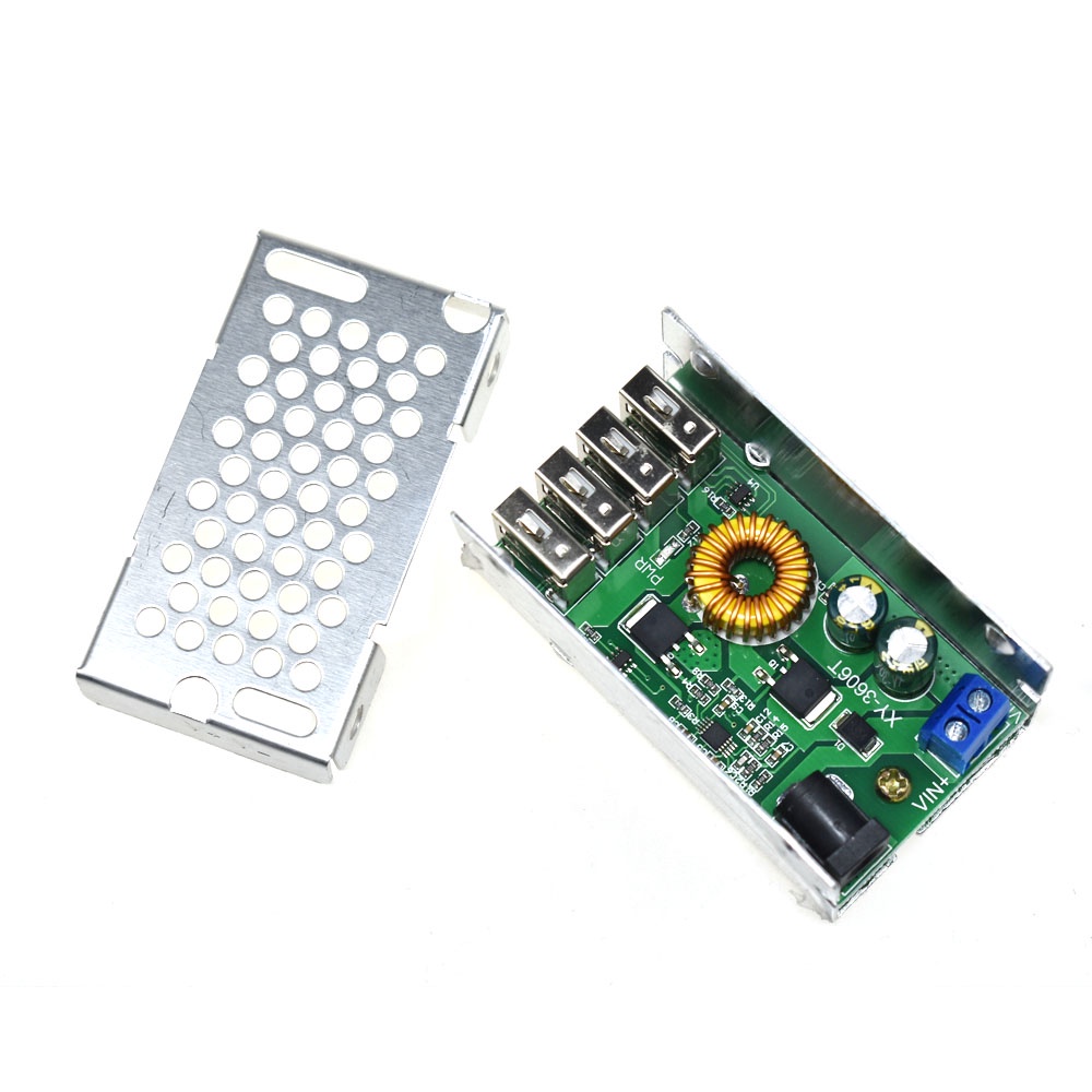 DC-DC 9V 12V 24V 36V To 5V Step Down Board 5A 4 USB Output Buck Converter Power Supply Module ...