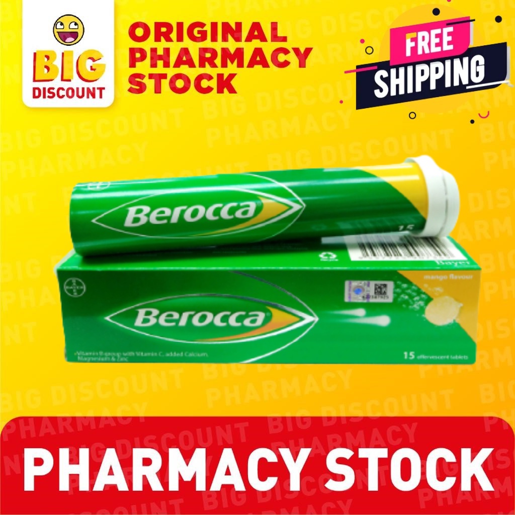 Berocca Effervescent Tablets Orange/mango (15's) | Shopee Malaysia