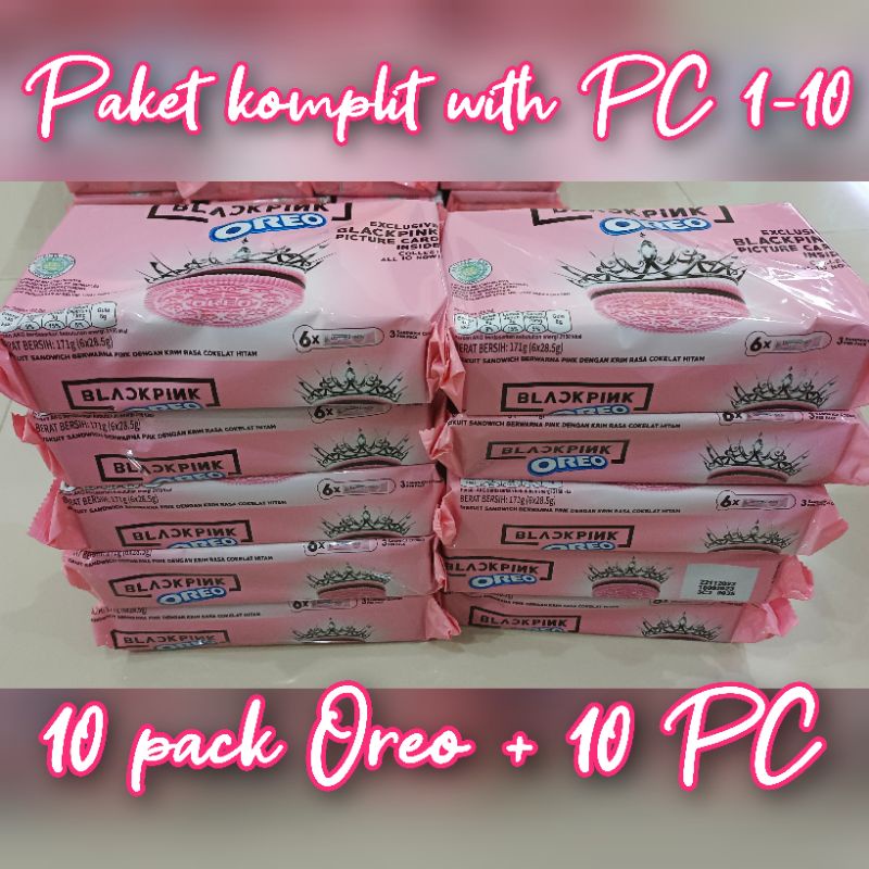 Oreo x blackpink full set limited edition PC black pink oreo exclusive ...