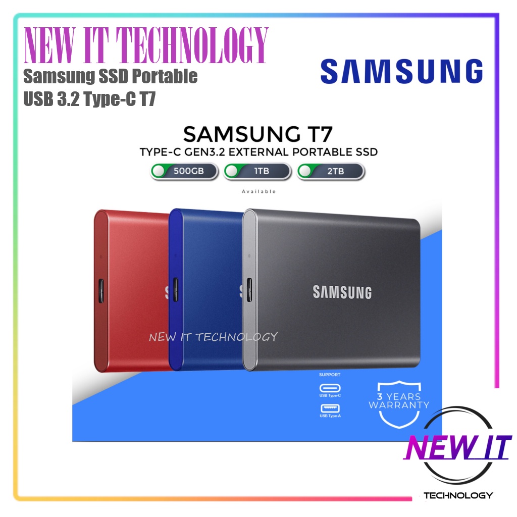 Samsung SSD Portable T7&T7 Shield 1,050MB/s&T9 2,000 MB/s USB 3.2 Type ...