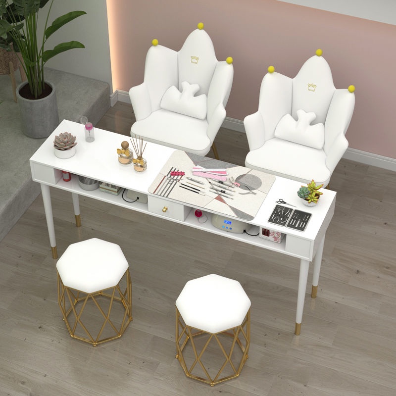 Nail table manicure table and chair set Nordic single double paint nail ...