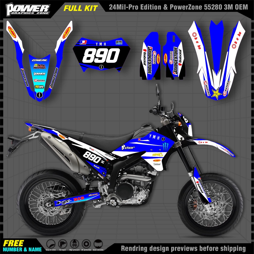 PowerZone Custom Team Graphics Backgrounds Decals 3M Stickers Kit For ...