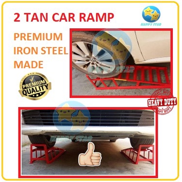 HEAVY DUTY 2TAN CAR RAMP RAMPS VEHICLE 2 TON Iron Steel AUTO TRUCK ...