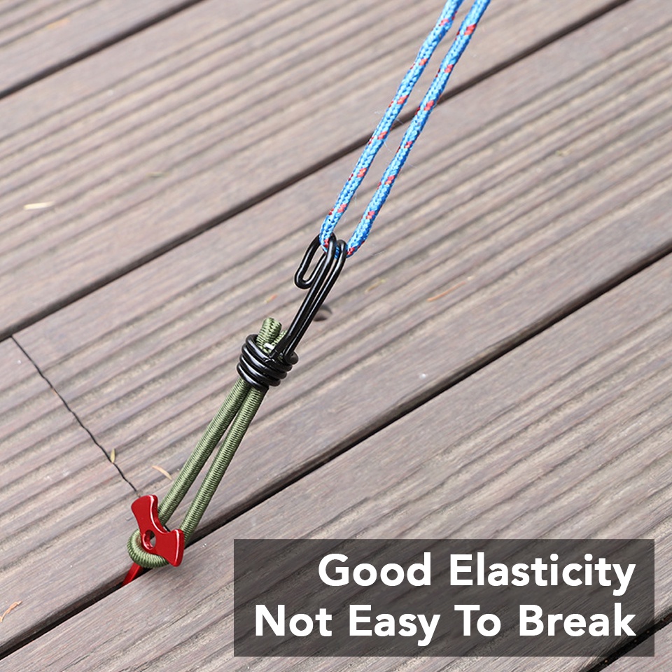 Camping Tent Stretch Cord Elastic Rope Buckle Tent Hook Fastener Fixing ...