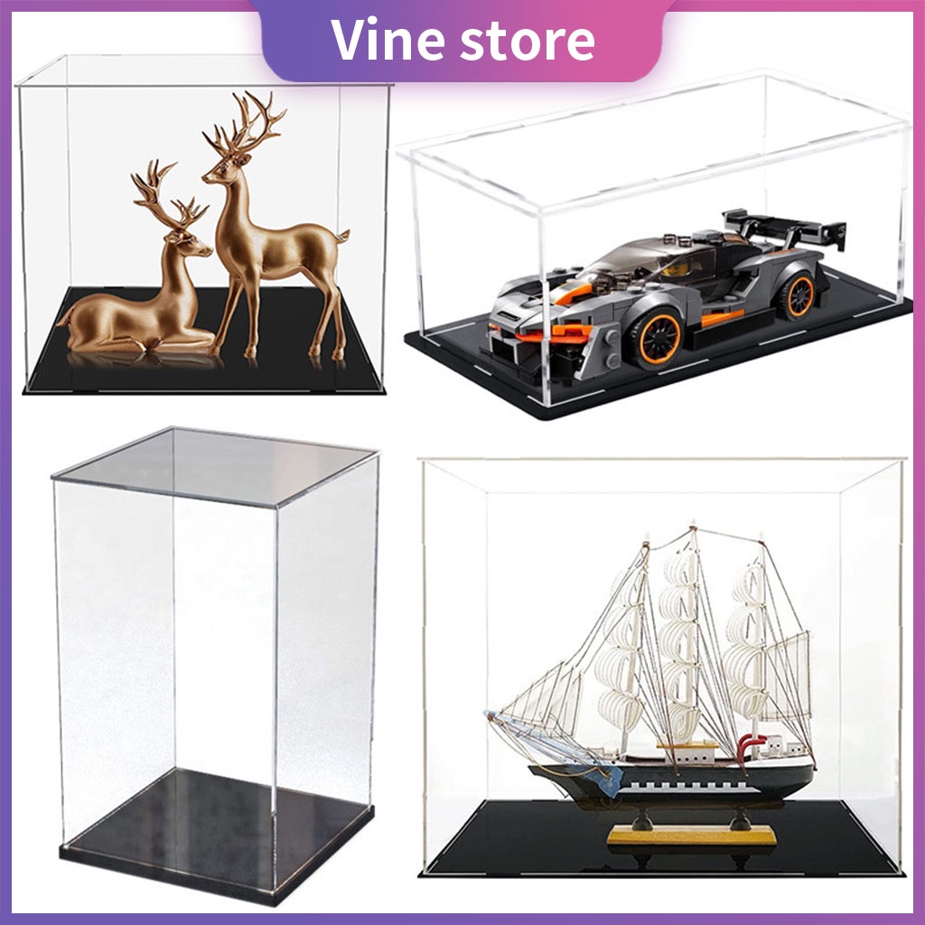 (selangor stock)10-30cm Height Acrylic Box Toys Display Case for ...
