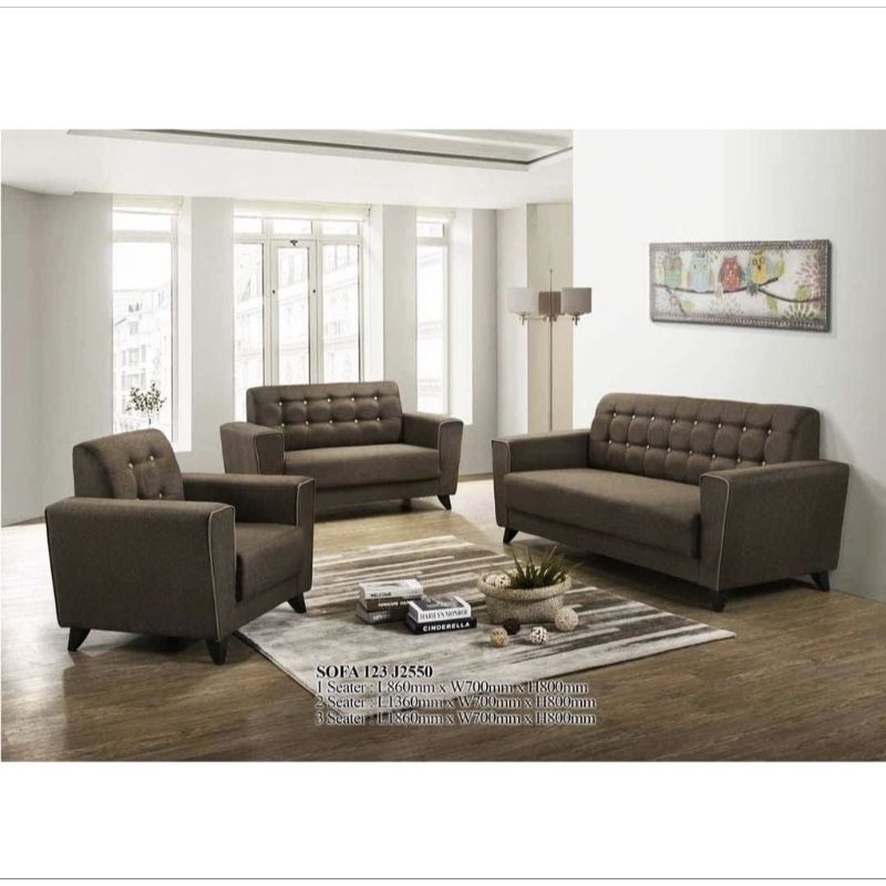 (Sofa YK3804 3+2+1) 🔥Hot Sales🔥Fabric Sofa Set (3+2+1Seater) | Shopee ...
