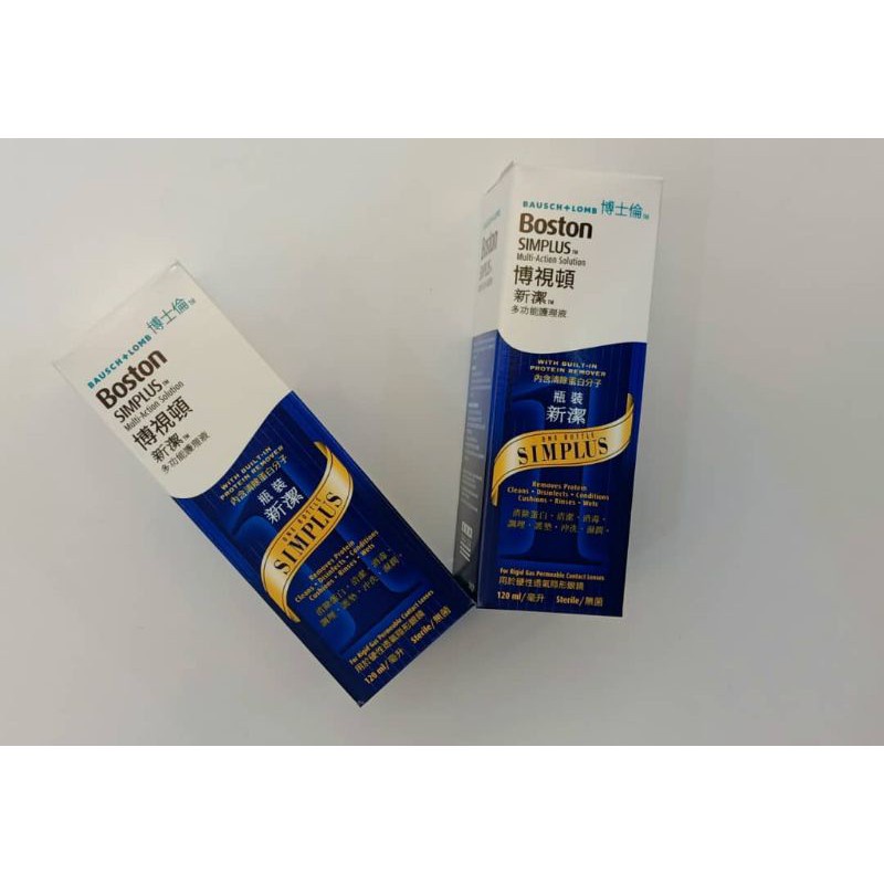 Boston Simplus/ Multi-Action Solution/ 120ml/ 120ml+2 For RGP lenses ( ORIGINAL & READY STOCK ...