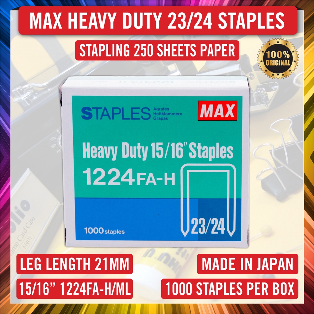 Max Heavy Duty Staples (Stapler Bullet) - Original Small Box (Made in ...